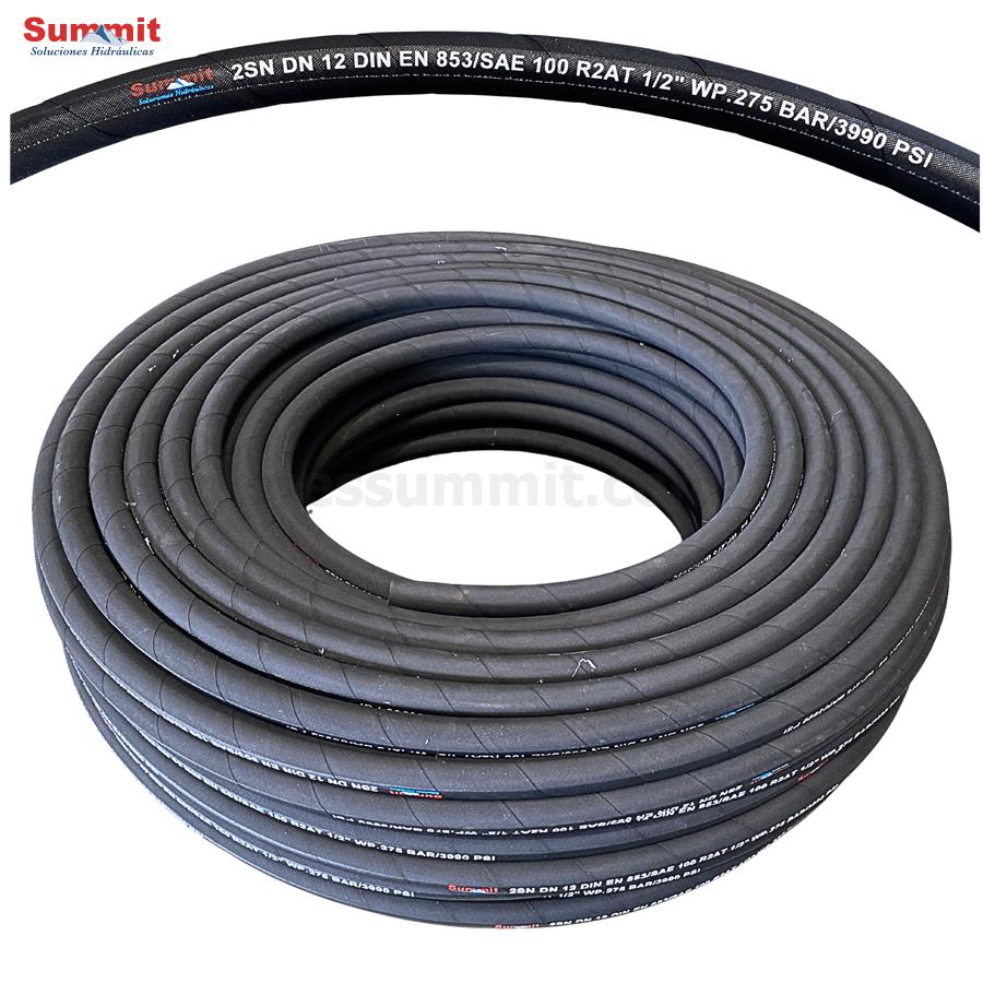 Manguera Hidráulica SAE 100 R2AT 1/2" 2 Mallas | Alta Presión para Uso ...