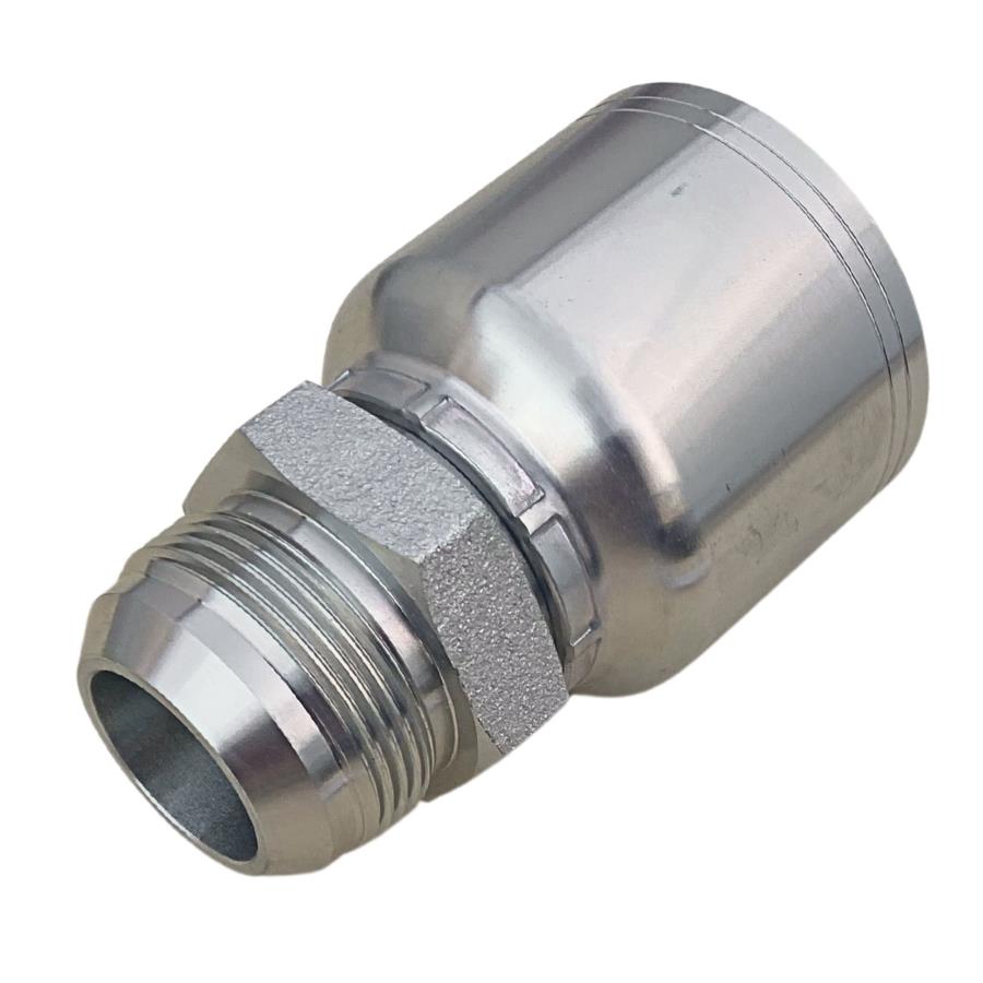 Conector Recto Rosca Jic (Flare) 37° Macho 1-1/4" Manguera 1-1/4" R1 y R2