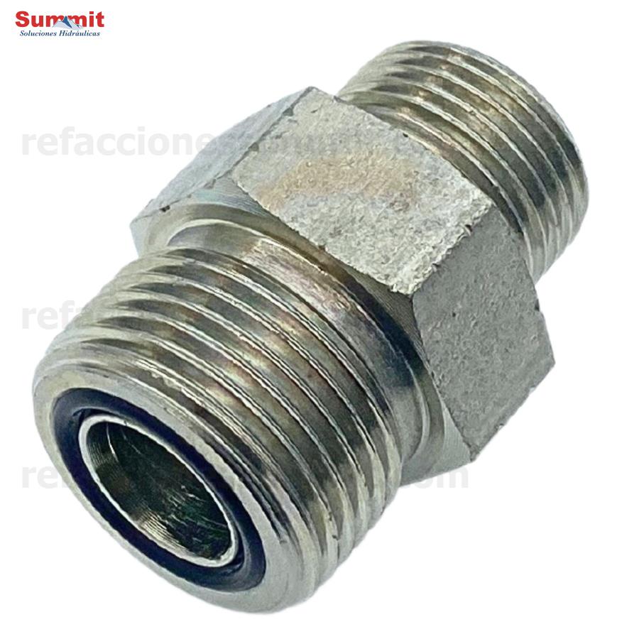 Adaptador Rosca Cara Plana Macho 5/8" x Cara Plana Macho 1/2"