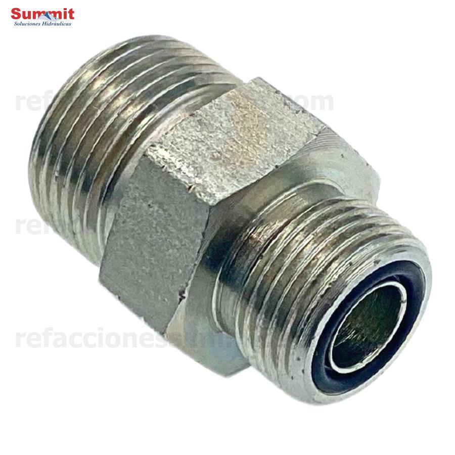 Adaptador Rosca Cara Plana Macho 5/8" x Cara Plana Macho 1/2"